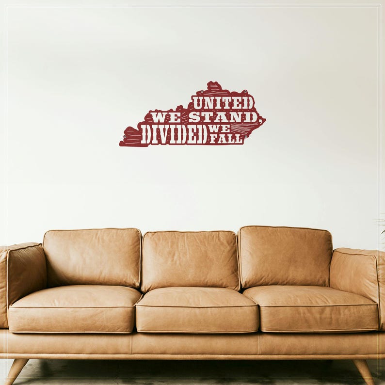 Kentucky State Motto Silhouette Metal Sign Home State Wall Decor ...