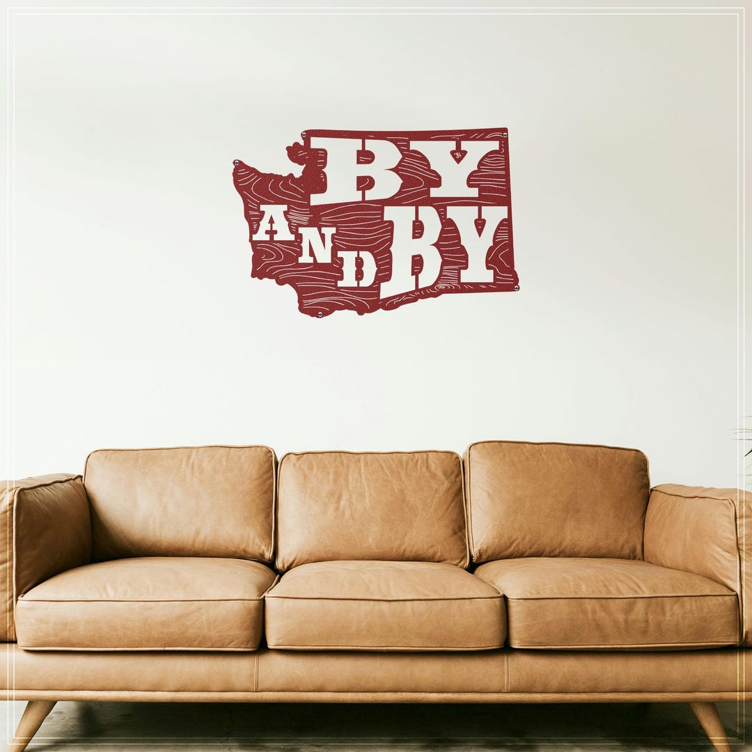 Washington State Motto Silhouette Metal Sign Custom Home State Wall ...