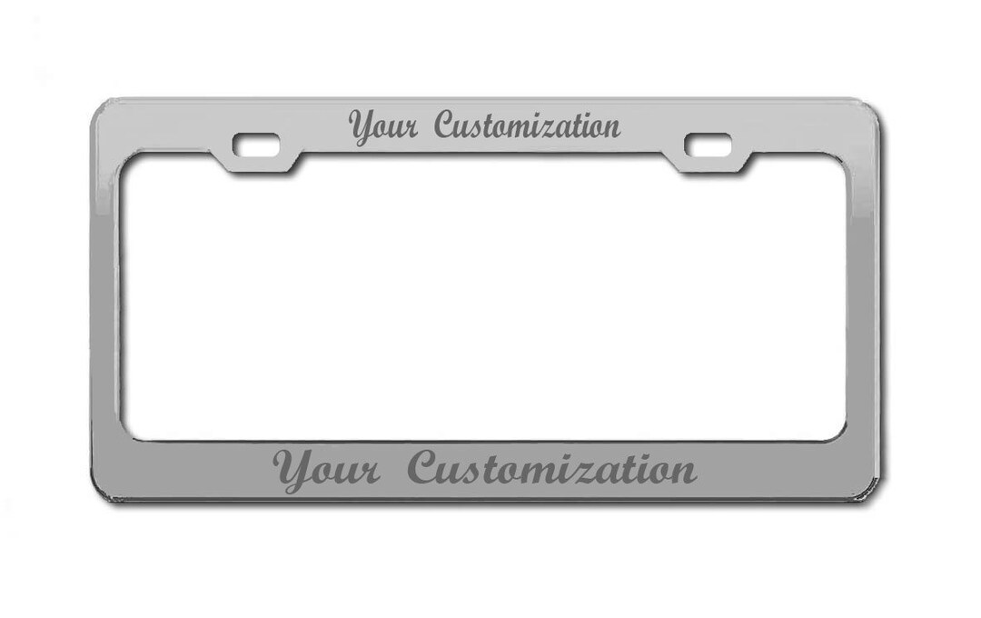 Laser Engraved Metallic Graphic License Plate Frame - Etsy