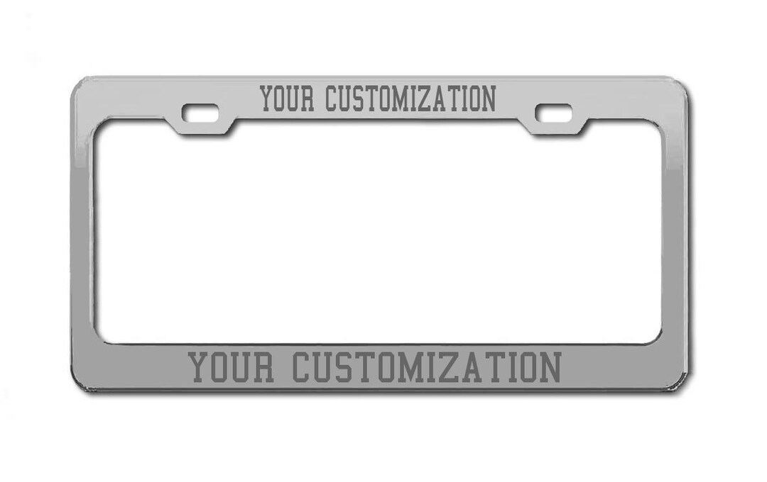 Aluminum License Plate Frame Laser Engraved - Etsy