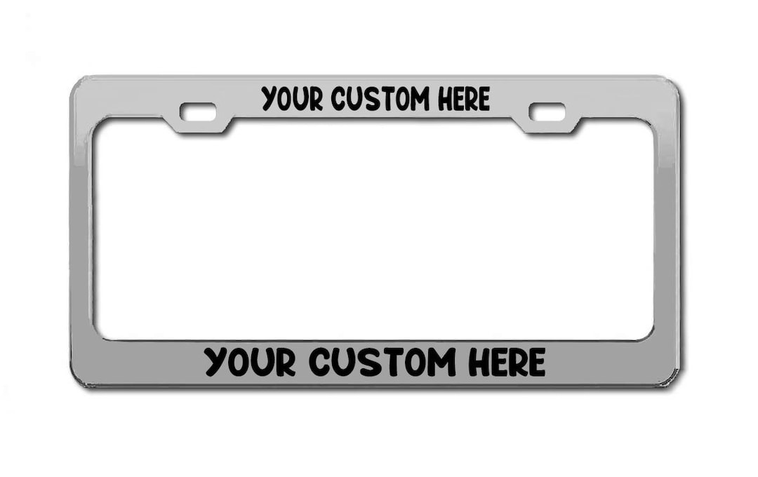 Stainless Steel License Plate Frame Custom Made Personalized Laser ...