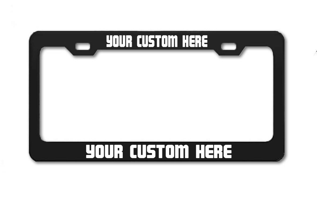 Custom Laser Engraved License Plate Frame: Personalized Steel Metal - Etsy