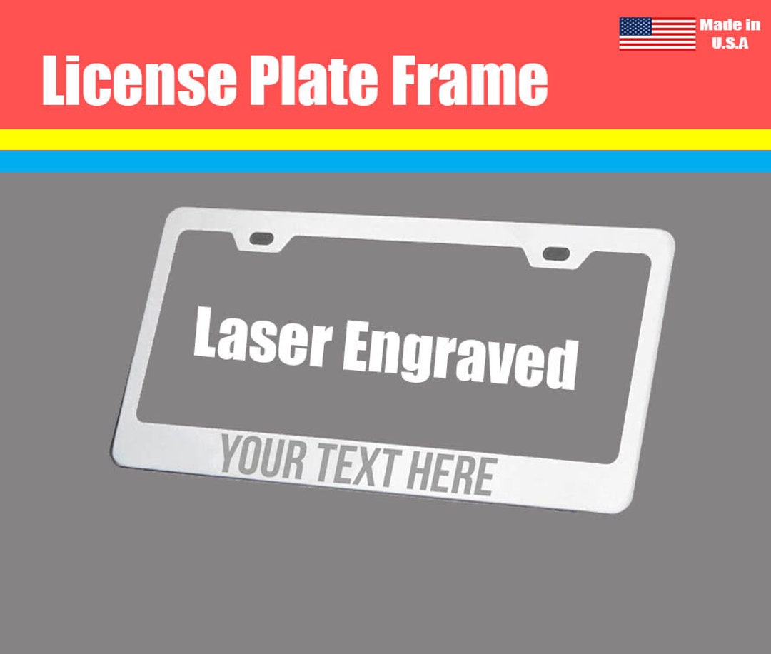 Funny Science Fiction Design License Plate Frame Laser Engraved - Etsy
