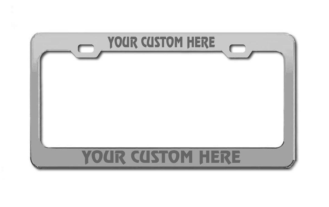 Black Custom Personalized Laser Engraved License Plate Frame - Etsy
