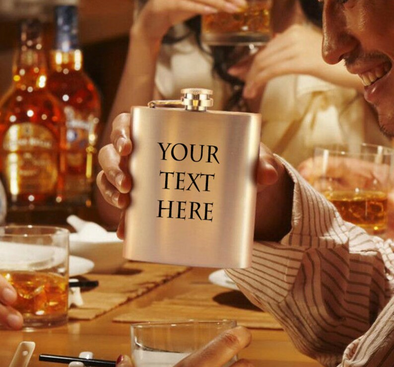 Customizable Stainless Steel Flask Alcohol Liquor Whiskey Party - Etsy