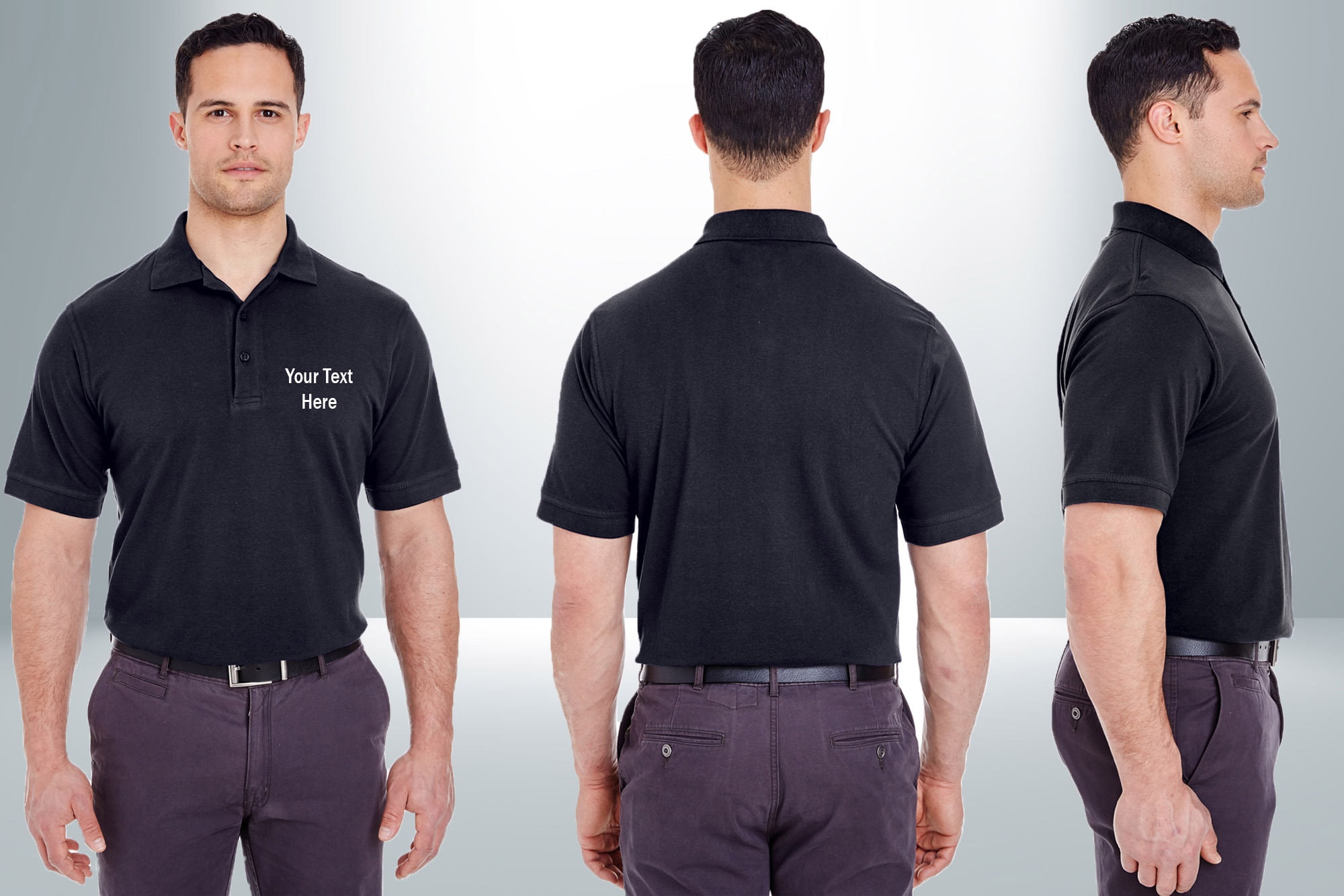 Custom Polo Shirt Uniform With School Team Company Professionally ...