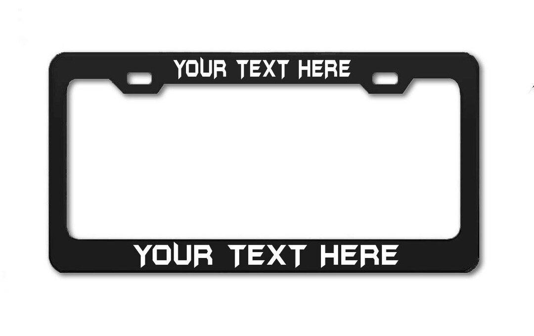 Fit Any Standard Plates Custom Personalized License Plate Frame SCRIPT ...