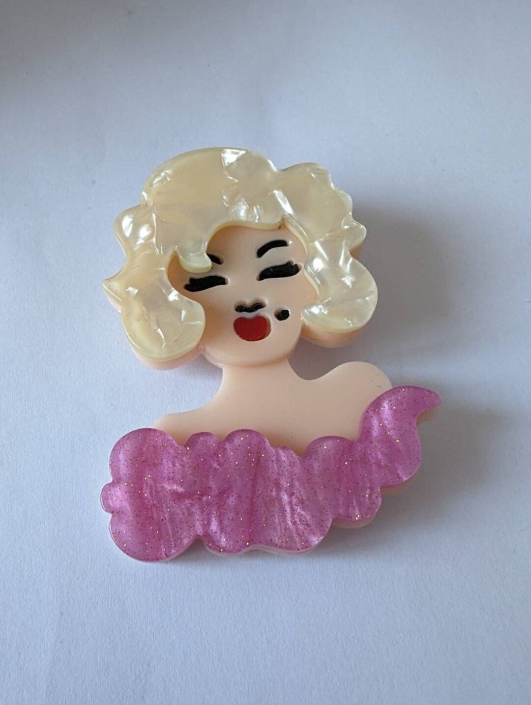 Stunning Lucite Marilyn Monroe Brooch - Etsy