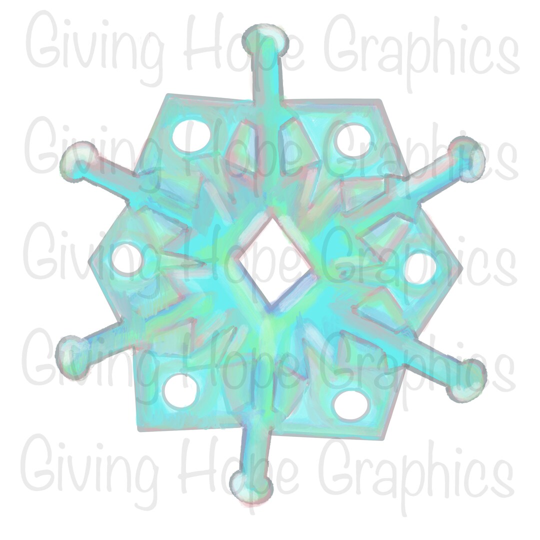 Iridescent Snowflake, Colorful Snowflake, Winter Design, Png ...