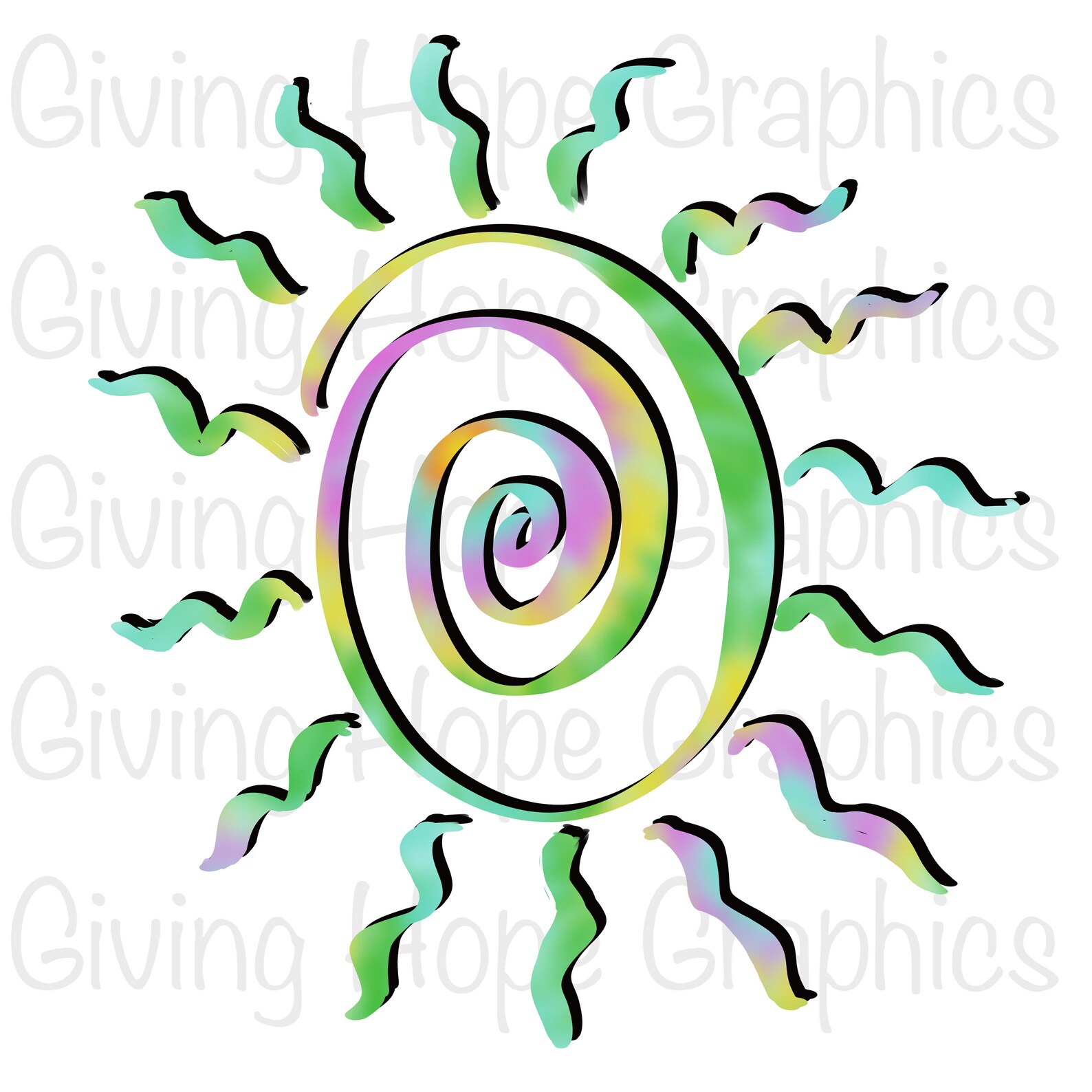 Watercolor Sun, Sublimation Design, Abstract Sun, Png, 300 Dpi, Clip ...
