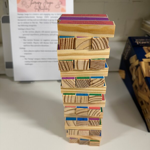 Rainbow Jenga - Etsy