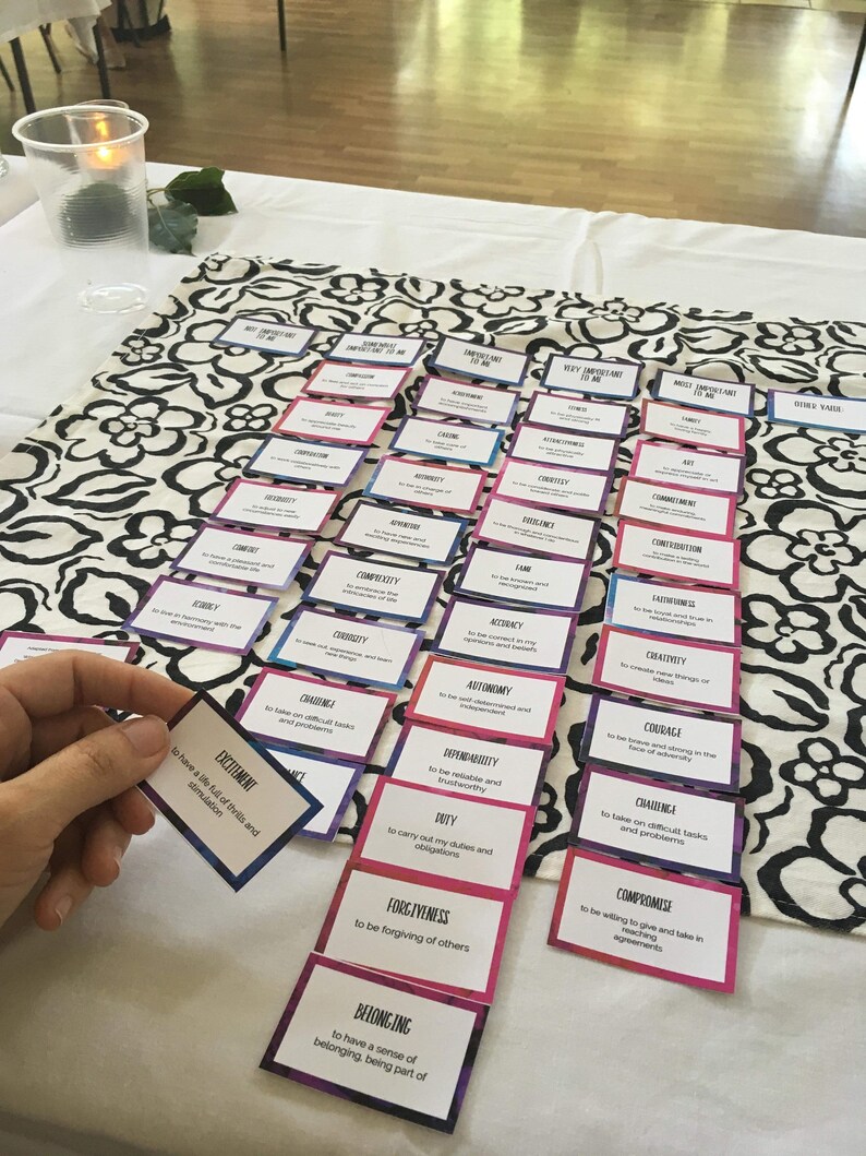 Personal Values Cards - Etsy