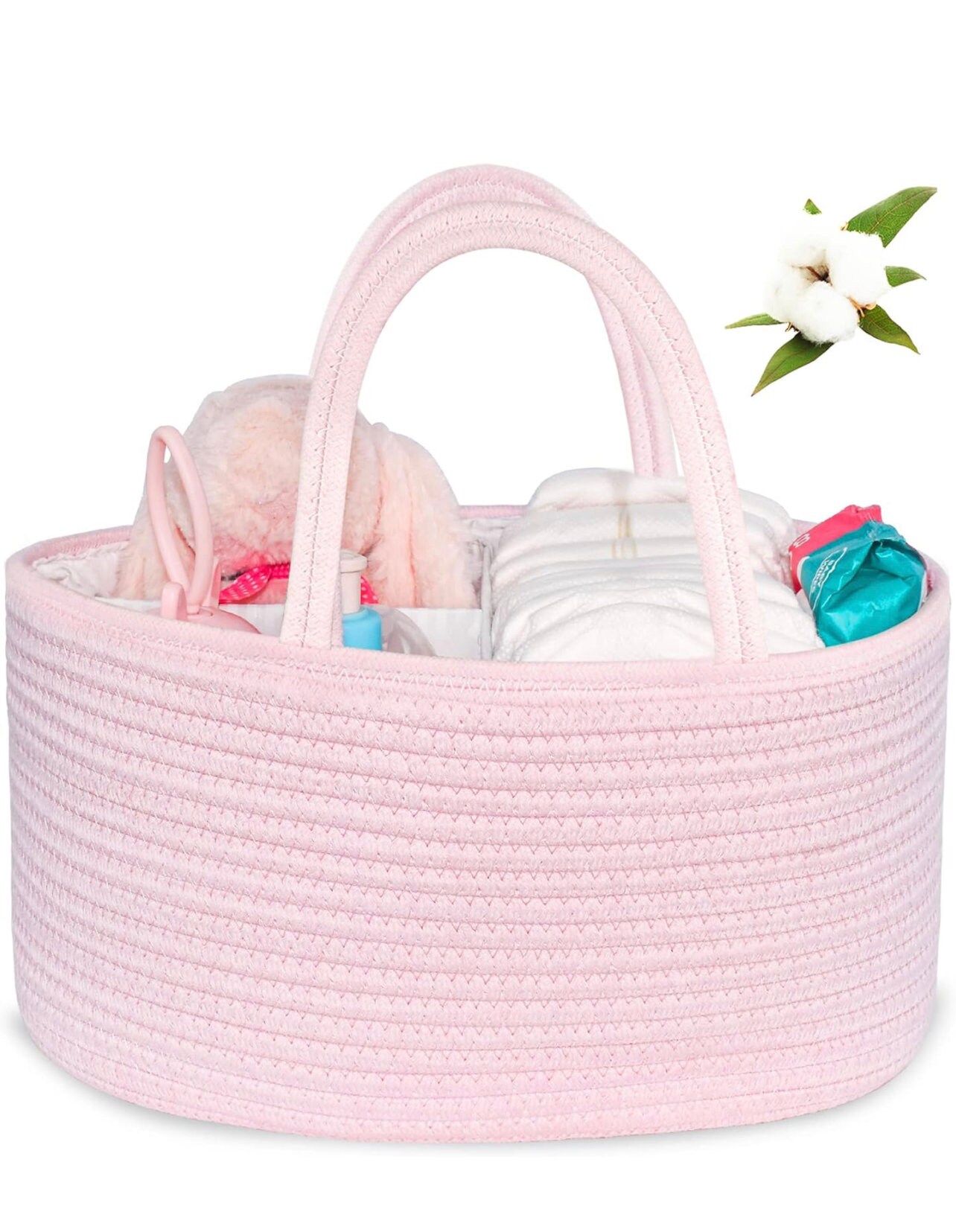 Personalized Diaper Caddy Custom Baby Shower Gift Basket Knitted Name ...