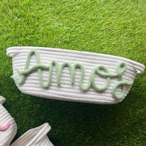 Personalized Name Basket (name Only) | Customized Rope Basket | Custom ...