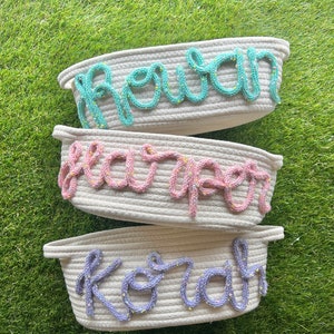 Personalized Name Basket (name Only) | Customized Rope Basket | Custom ...