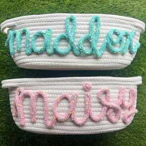 Personalized Name Basket (name Only) | Customized Rope Basket | Custom ...