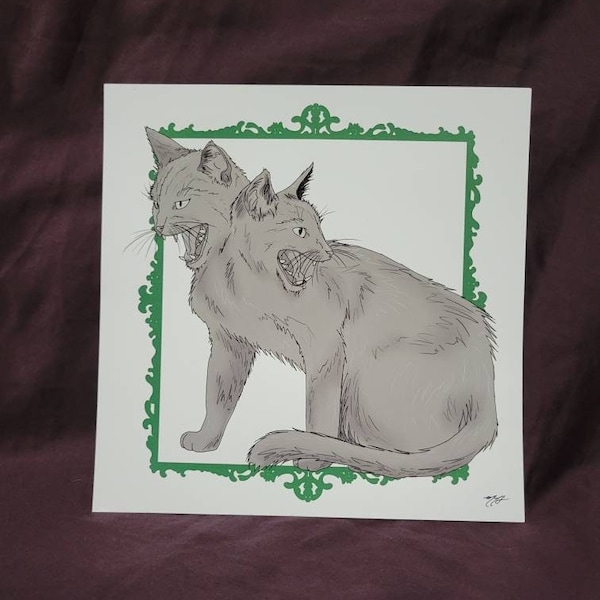 Two Headed Cat - Etsy