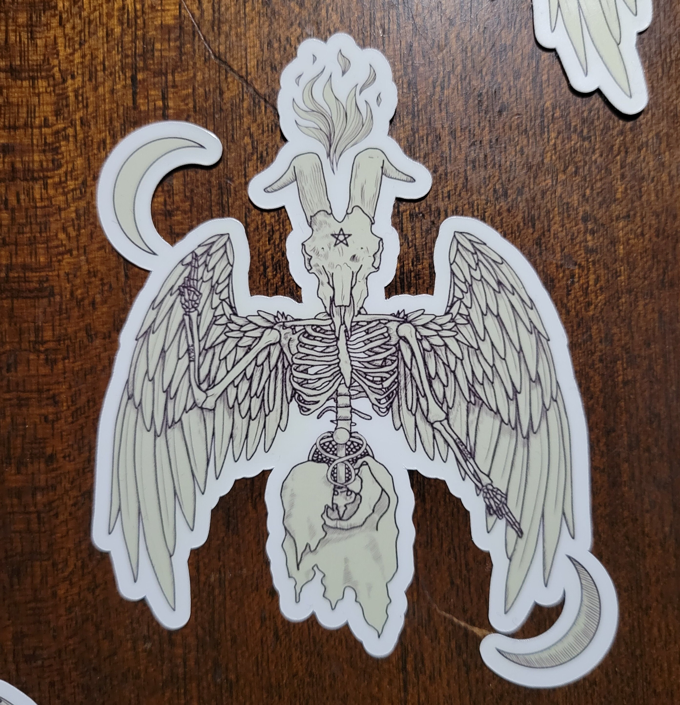 Baphomet Skeleton Sticker - Etsy