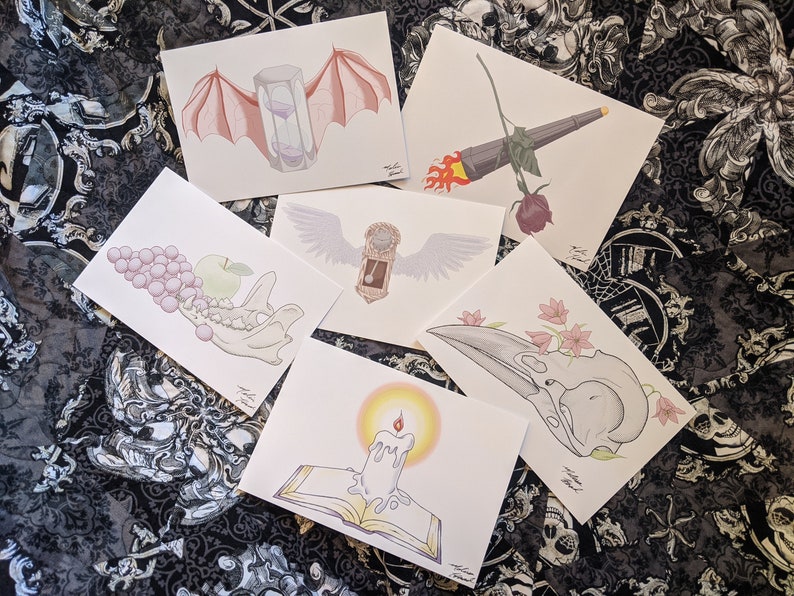 Six Pack Memento Mori Postcards - Etsy