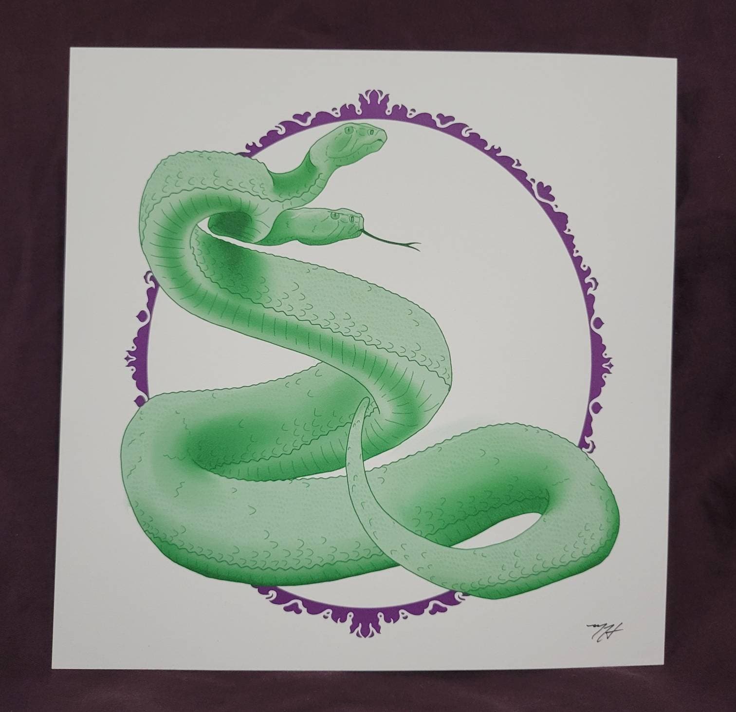 Two Headed Snake Art