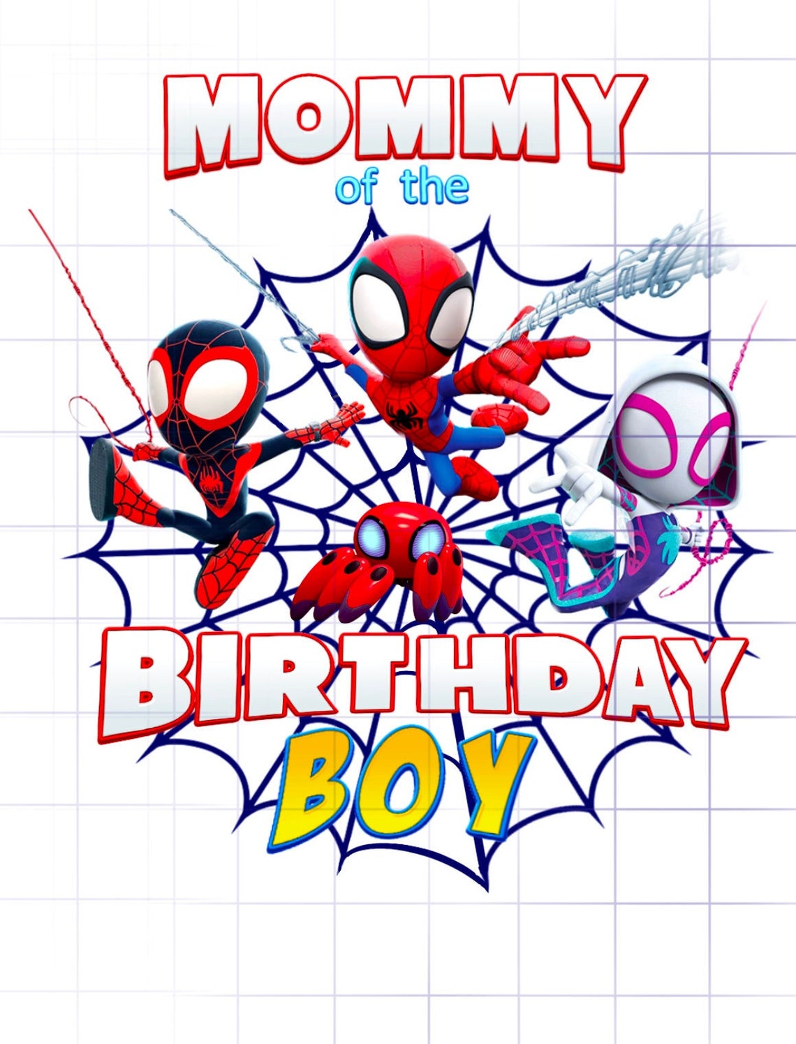 Spidey PNG JPG Spidey Sublimation Mommy Birthday Boy Spidey - Etsy Hong ...