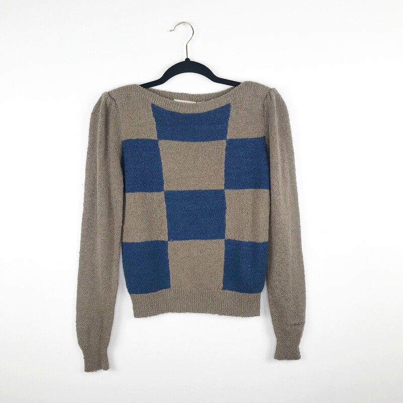Checkered Sweater - Etsy
