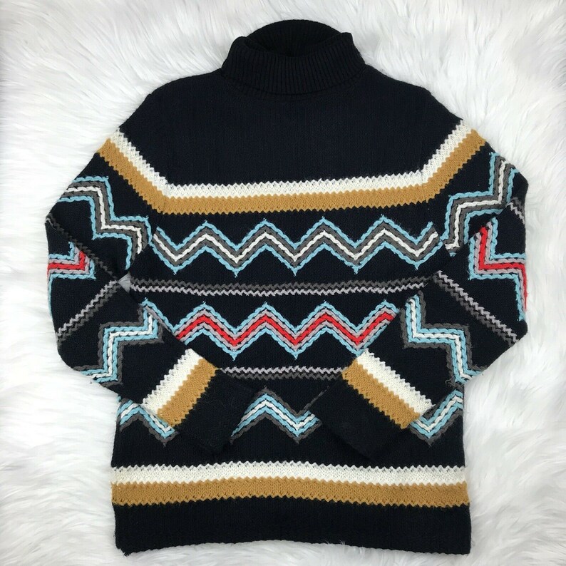 Vintage 1970's Southwestern Sweater Golden Crown Canada Wool - Etsy