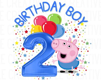George Pig Birthday Png - Etsy