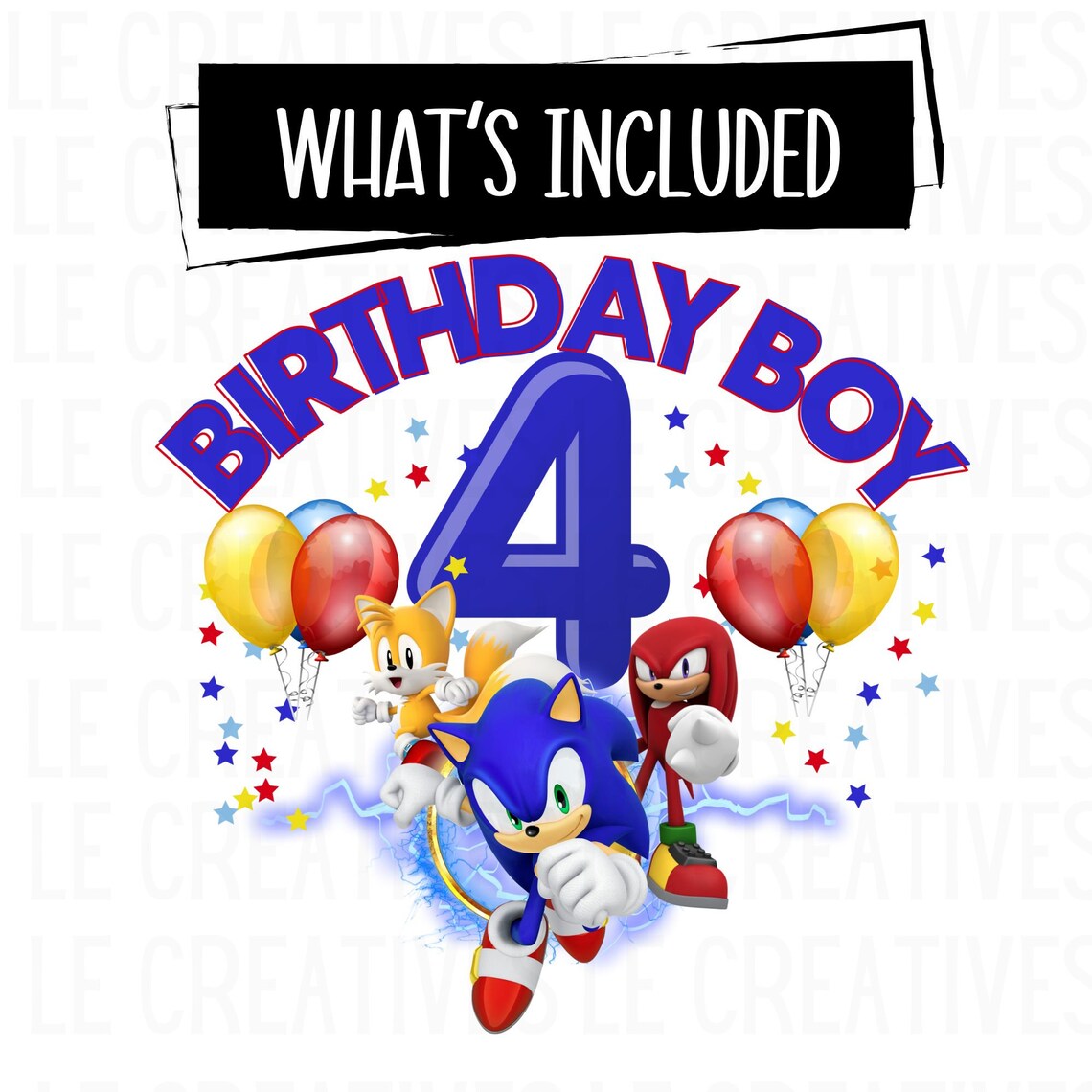 SONIC Fourth Birthday Sublimation Design Cricut Design Space - Etsy UK