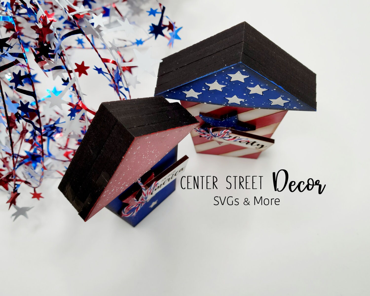 Fireworks Rockets Shelf Sitters SVG File Happy 4th of July - Etsy