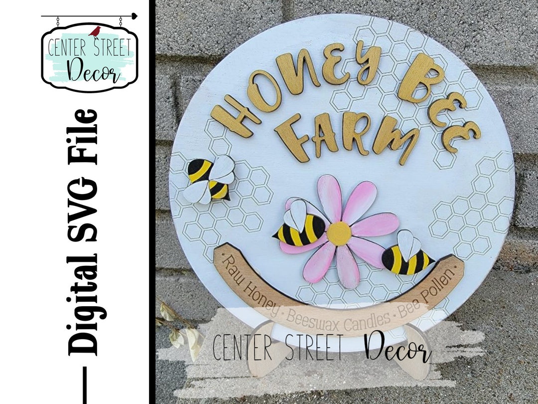 Honey Bee Farm Sign SVG File - Etsy