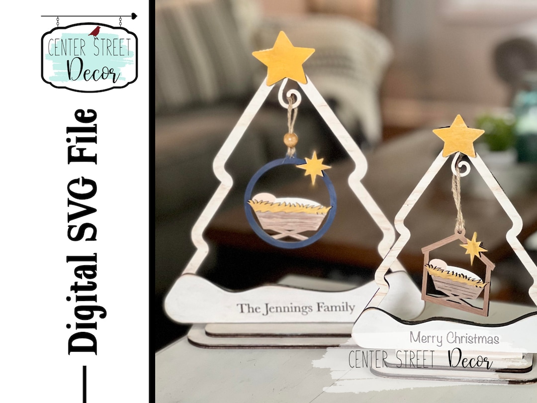 Christmas Tree Ornament Stand SVG File - Etsy