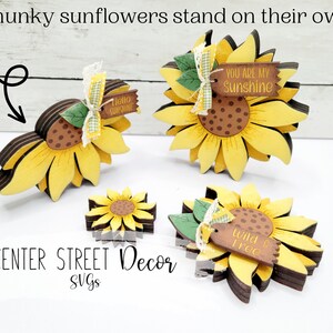 Chunky Sunflower SVG File Tiered Tray Decor - Etsy