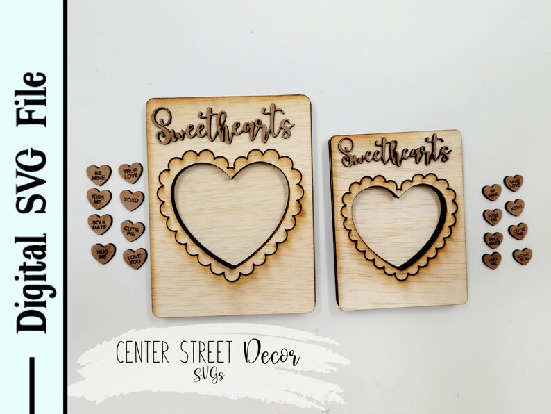 Sweethearts Conversation Hearts Box SVG File Tiered Tray - Etsy