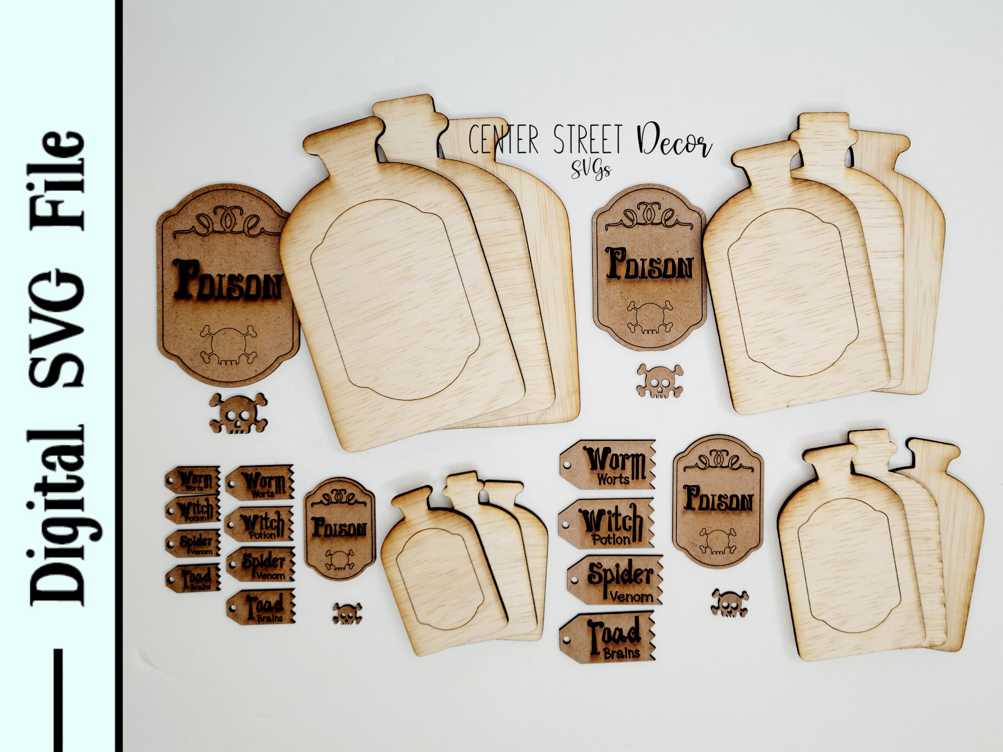 Potion Bottles Poison SVG File Halloween - Etsy