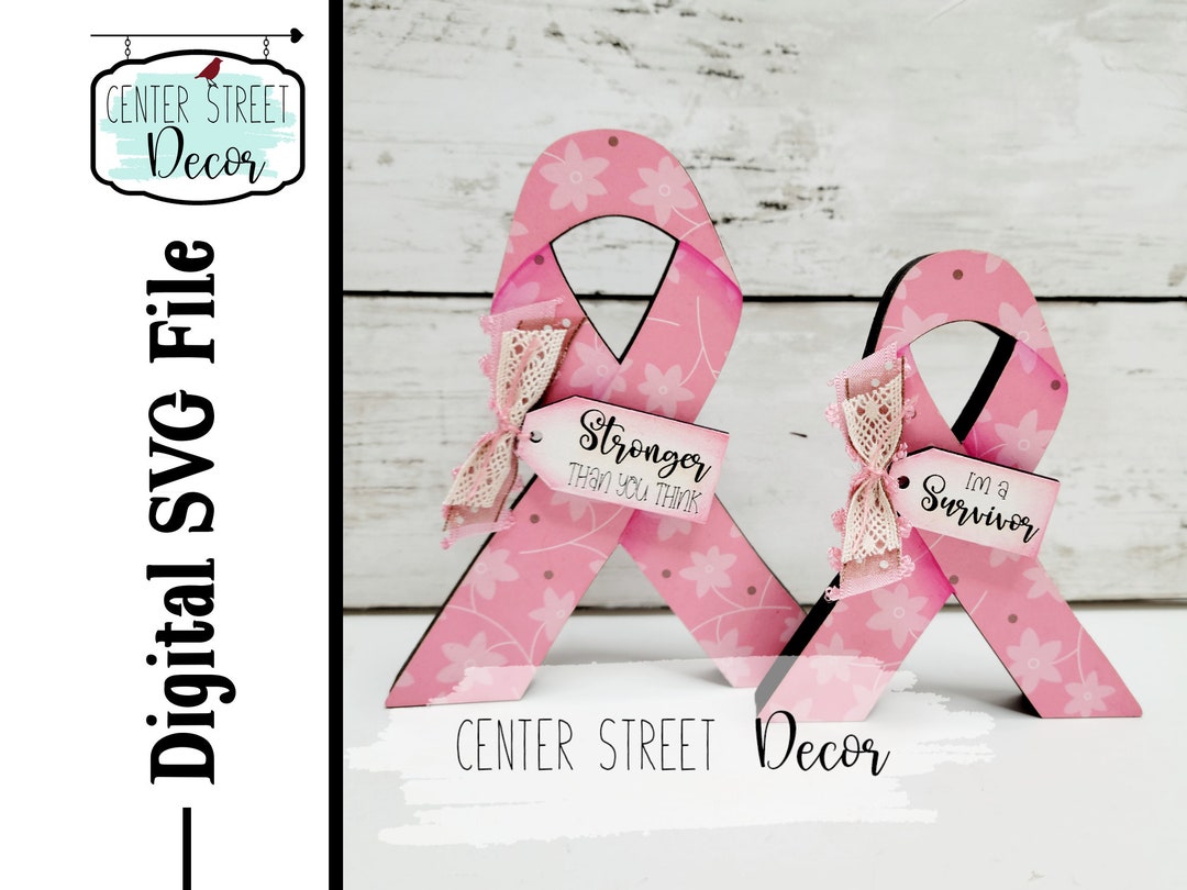 Breast Cancer Ribbon SVG File Awareness - Etsy