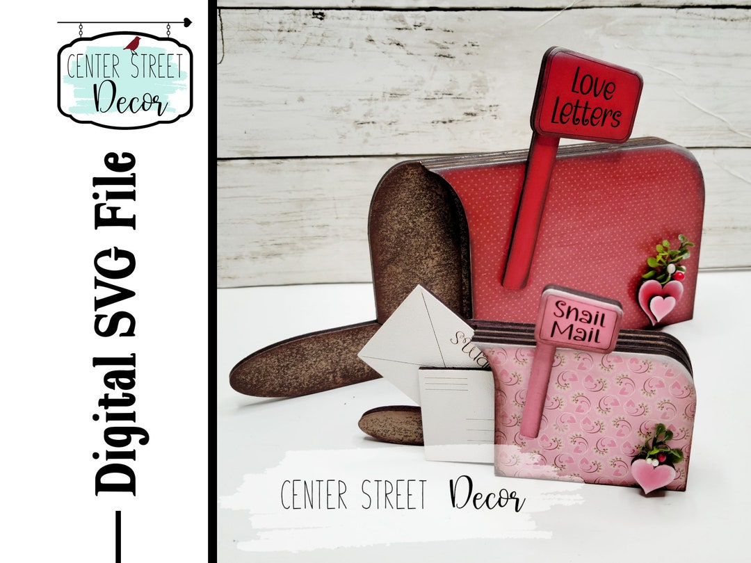 Mailbox Envelope SVG File Valentine Shelf Sitter - Etsy