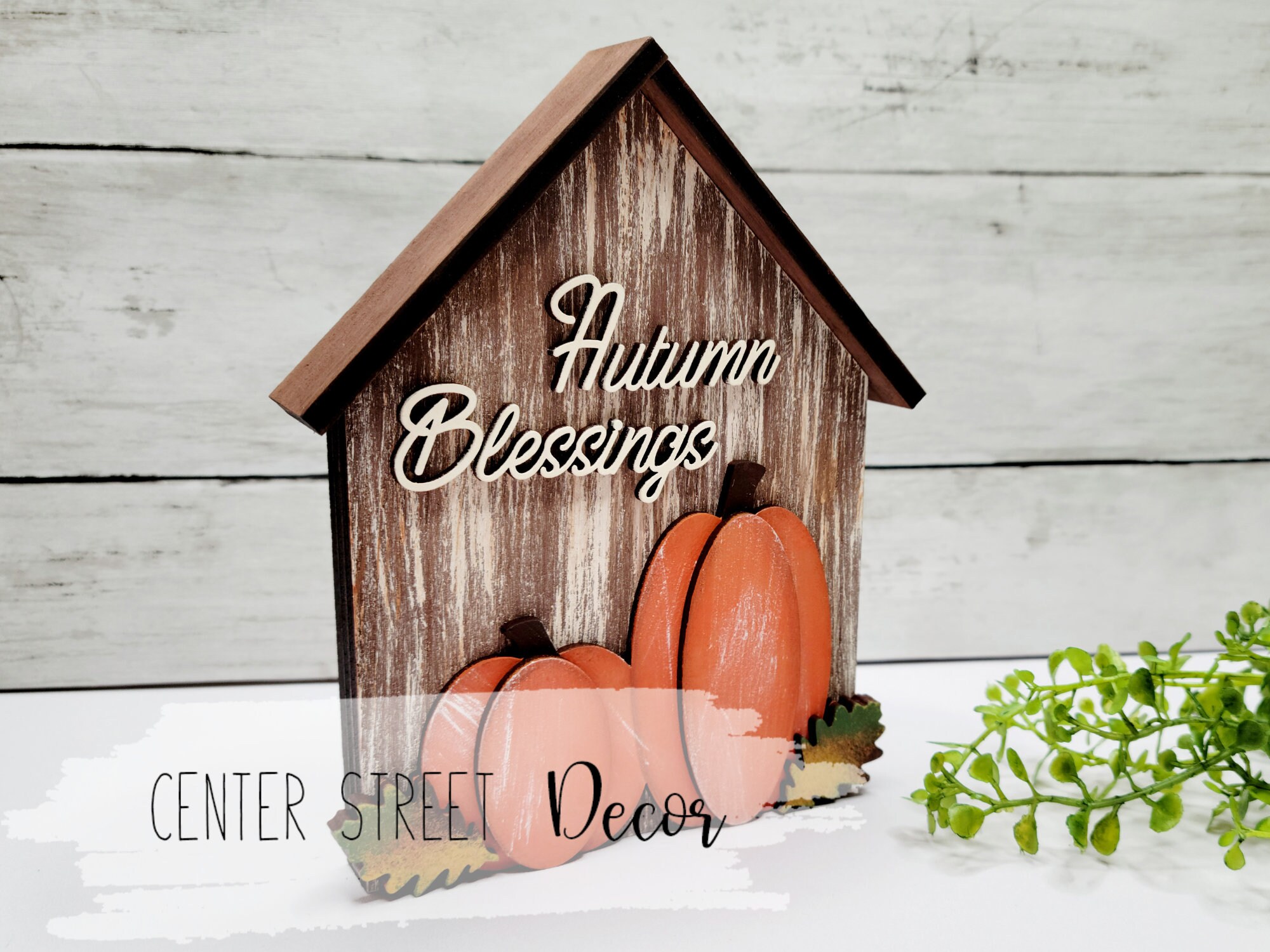 Autumn Blessings Decor Laser SVG File Shelf Sitter - Etsy