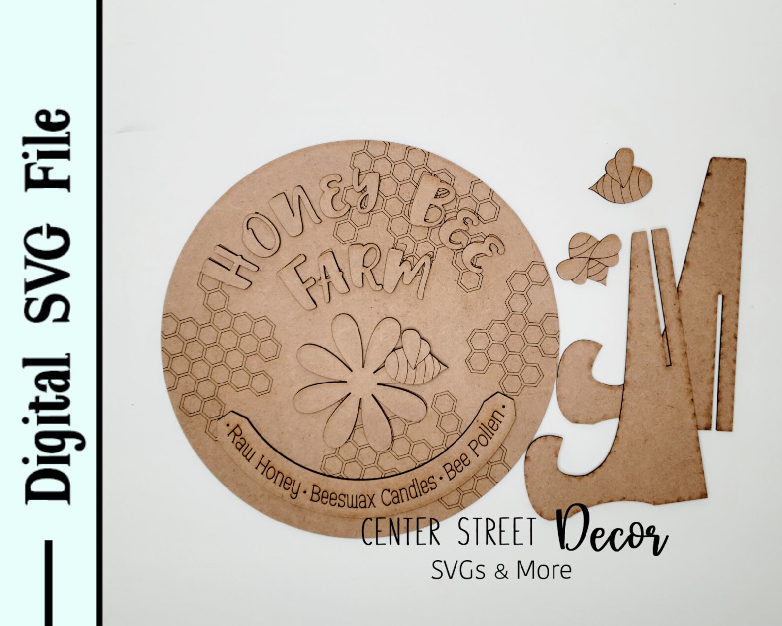 Honey Bee Farm Sign SVG File | Etsy