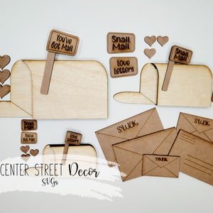 Mailbox Envelope SVG File Valentine Shelf Sitter - Etsy