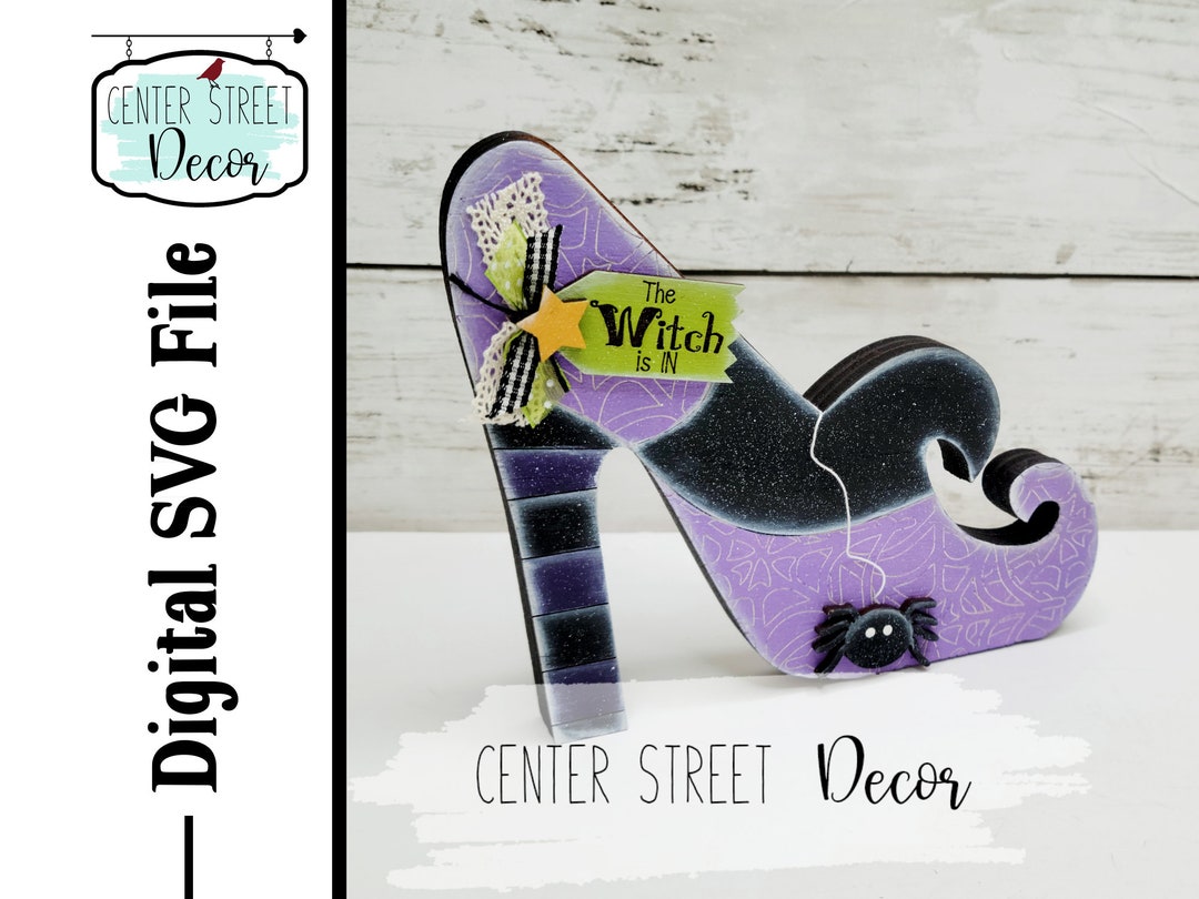 Witch High Heel Shoe SVG File - Etsy