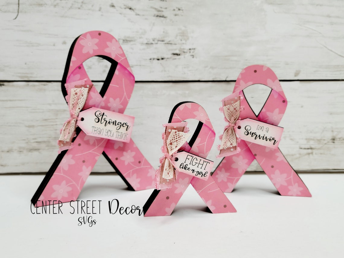 Breast Cancer Ribbon SVG File Awareness - Etsy