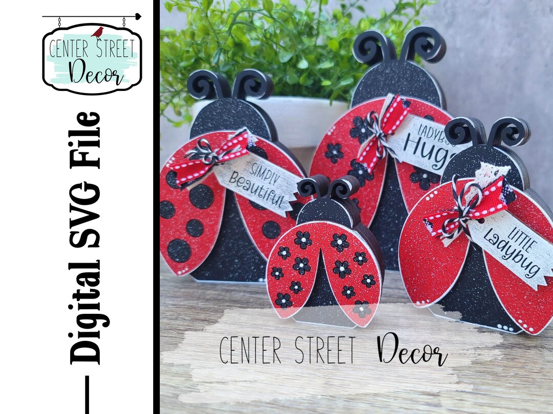 Chunky Ladybug Shelf Sitter SVG File Home Decor - Etsy UK