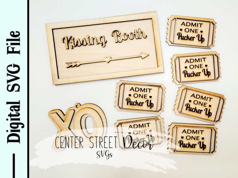 Kissing Booth Tickets SVG File Tiered Tray - Etsy