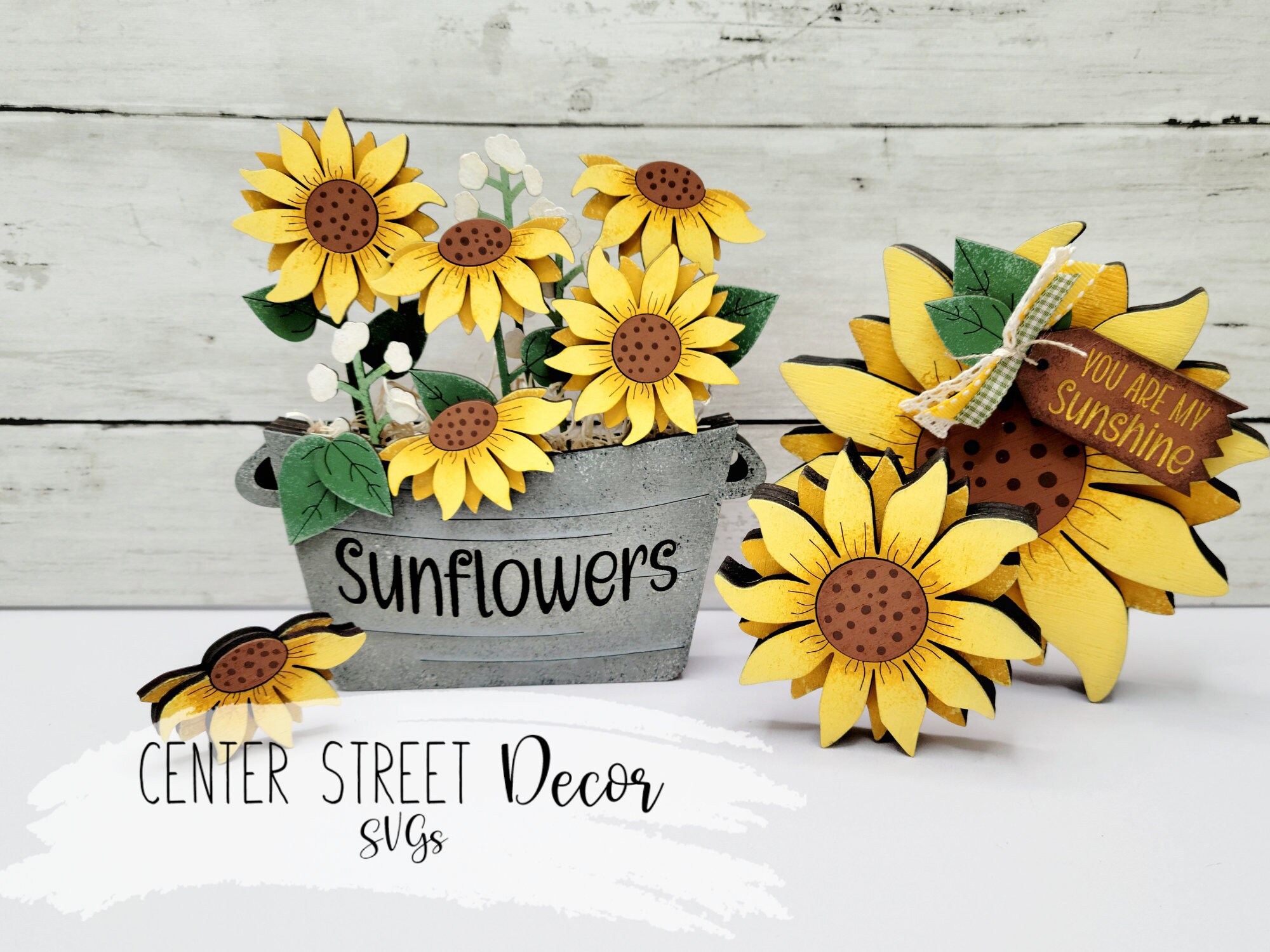 Chunky Sunflower SVG File Tiered Tray Decor - Etsy