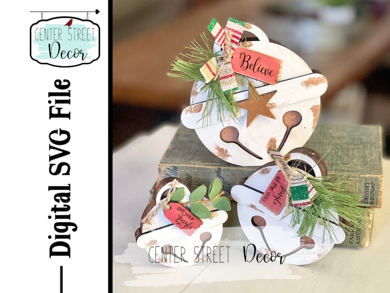 Jingle Bell SVG Laser File Shelf Sitter - Etsy