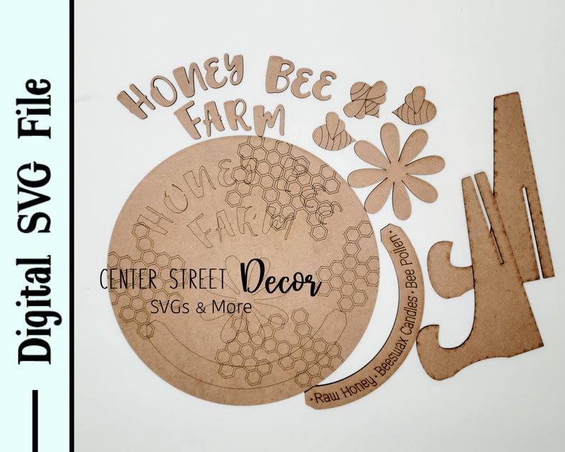 Honey Bee Farm Sign SVG File | Etsy