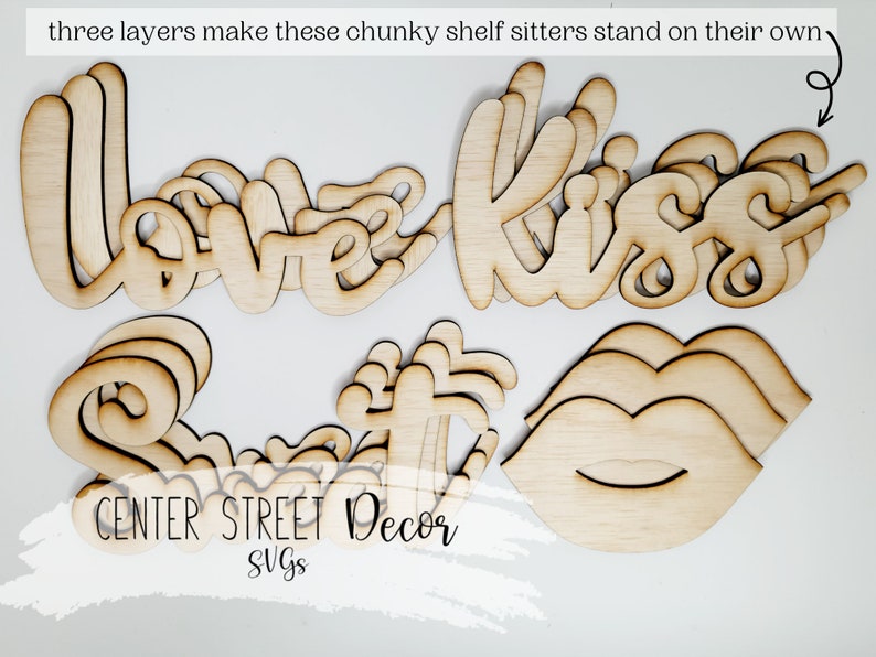 Valentine Sweet Words SVG File Shelf Sitter - Etsy