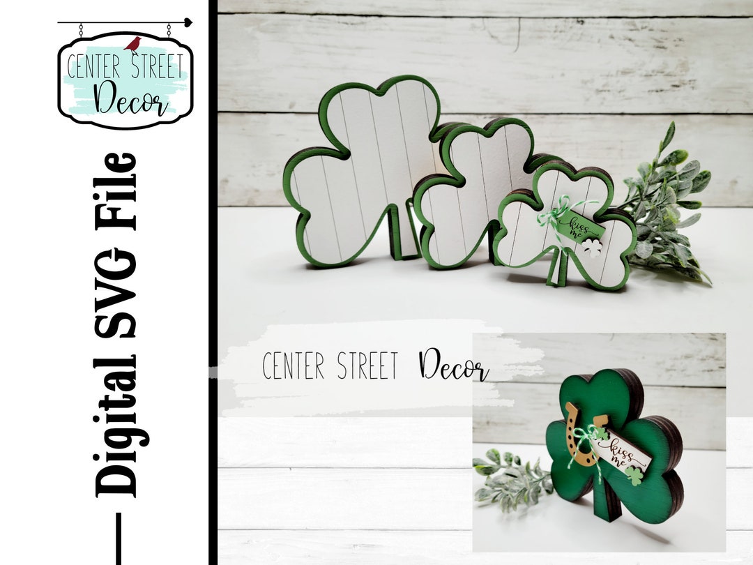 Shamrock Clover SVG File Shelf Sitter - Etsy