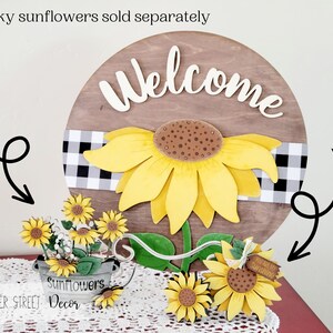 Welcome Sunflower Door Hanger SVG File - Etsy